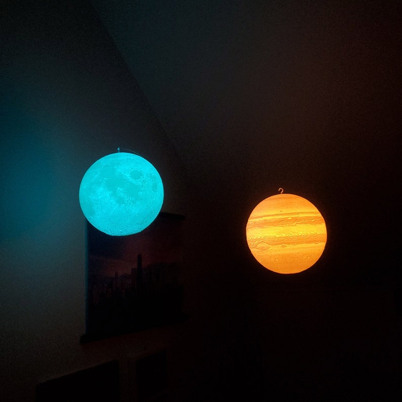 Hanging Jupiter Lamp 16 Color LED Remote and Touch Control - Etsy