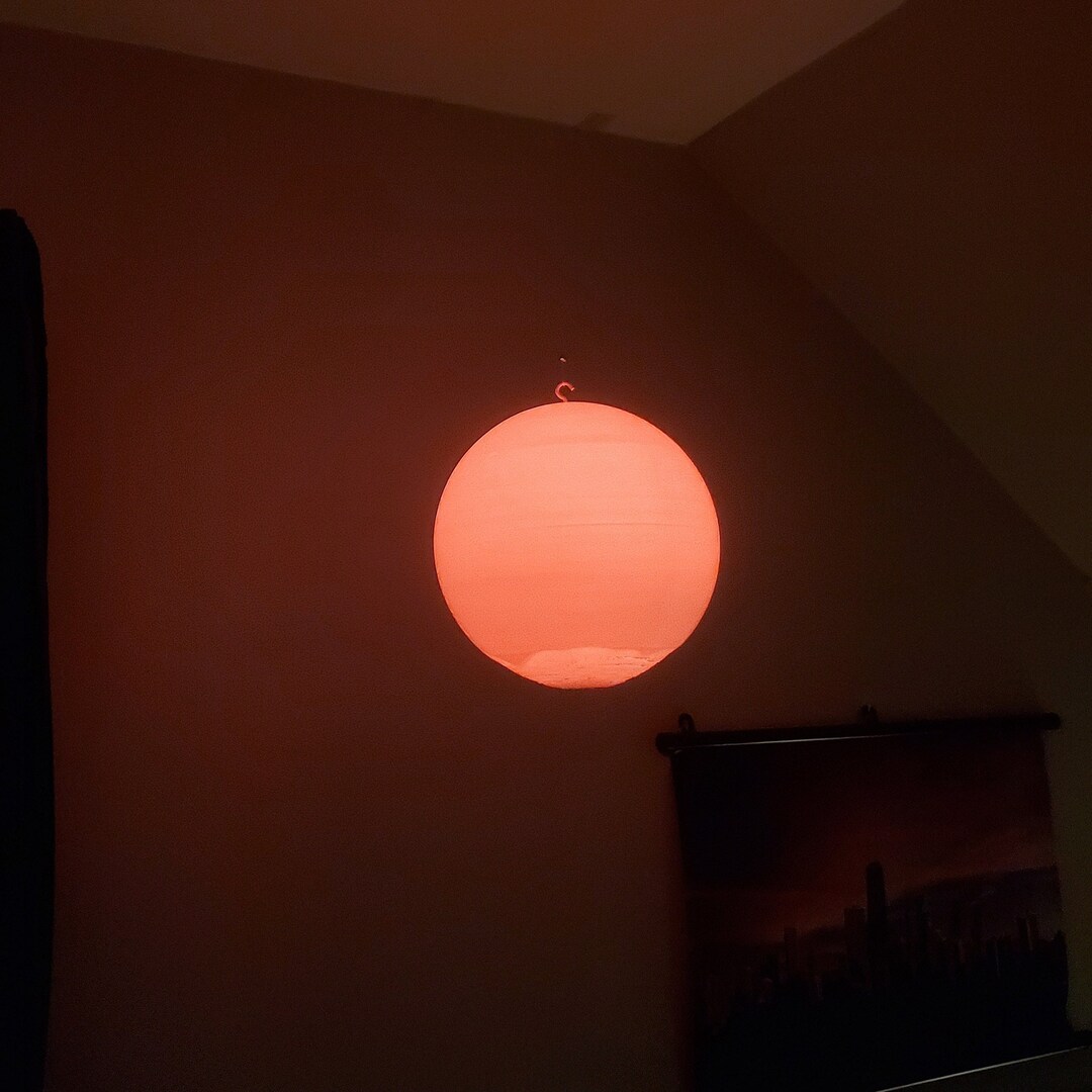 Hanging Uranus Lamp, 16 Color LED, Remote and Touch Control, 6.5 Inch ...