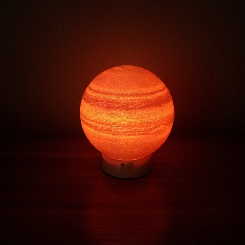 Jupiter Lamp 16 Color LED Night Light Solar System 3D - Etsy