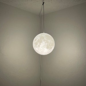 Hanging Moon Lamp With Multiple Colors | 10-inch Diameter | Plug-in ...