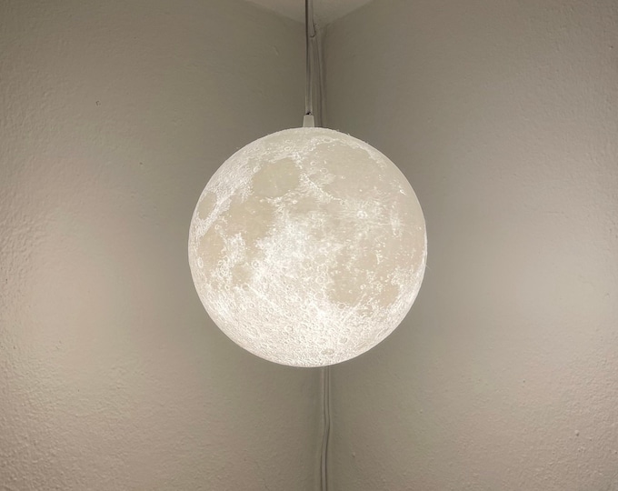 Hanging Moon Lamp With Multiple Colors | 10-inch Diameter | Plug-in ...