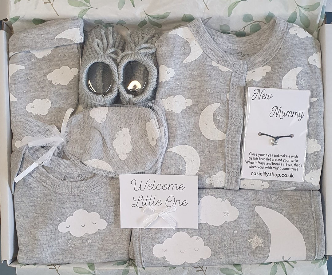 Beautiful Baby Moon and Clouds Unisex Layette Set. for a New Arrival ...