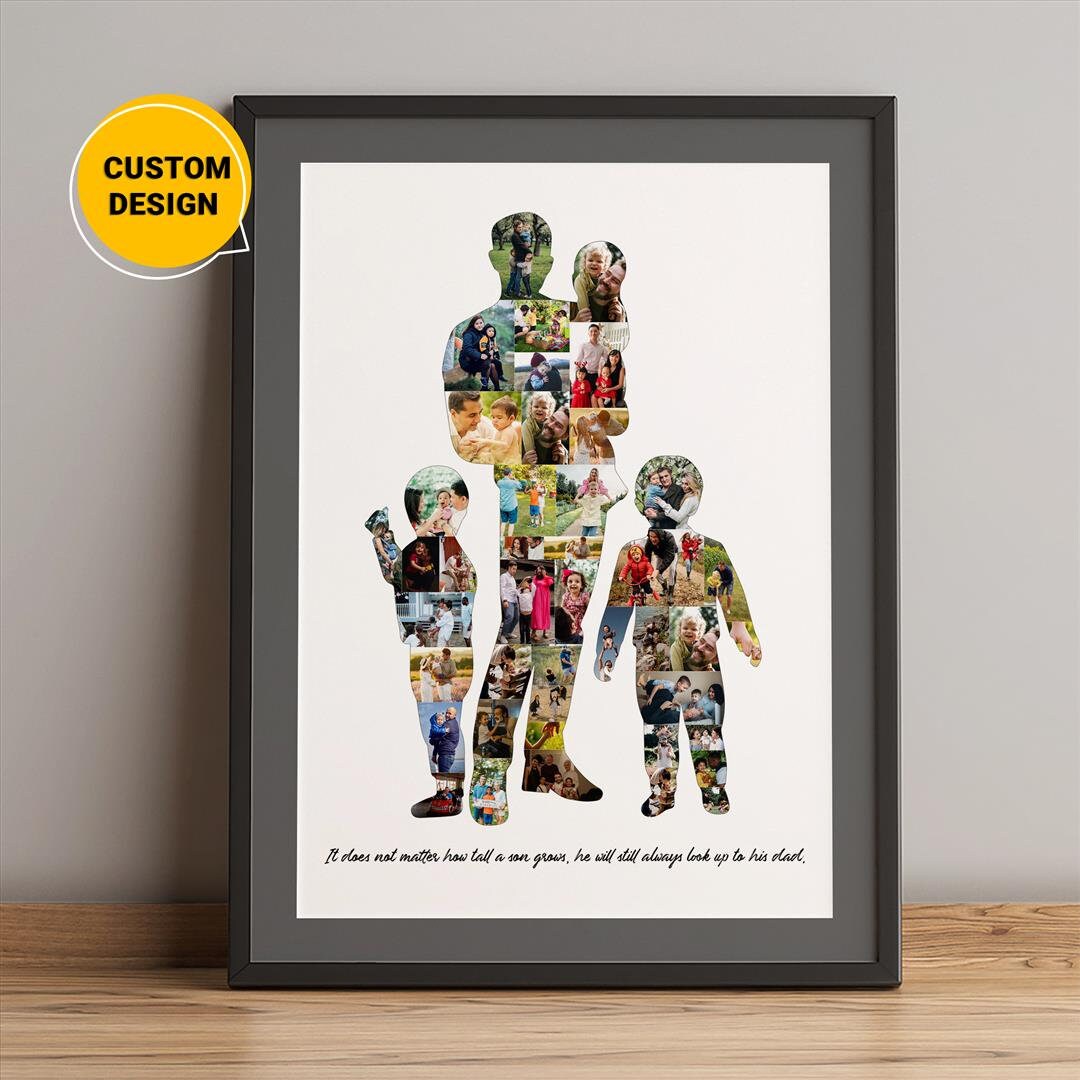 Customized Father's Day Gifts, Photo Collage Gifts for Dad, Christmas ...