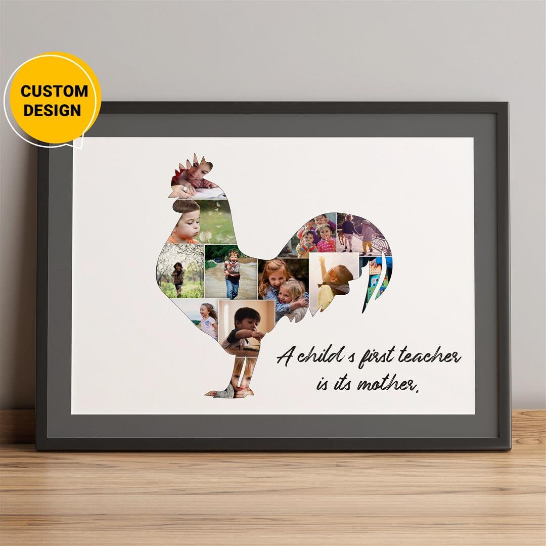 Custom Photo Hen Collage, Chicken Collage Art, Chicken Owner Gift ...