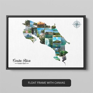 Personalized Map of Costa Rica, Photo Collage Gifts Map Costa Rica ...
