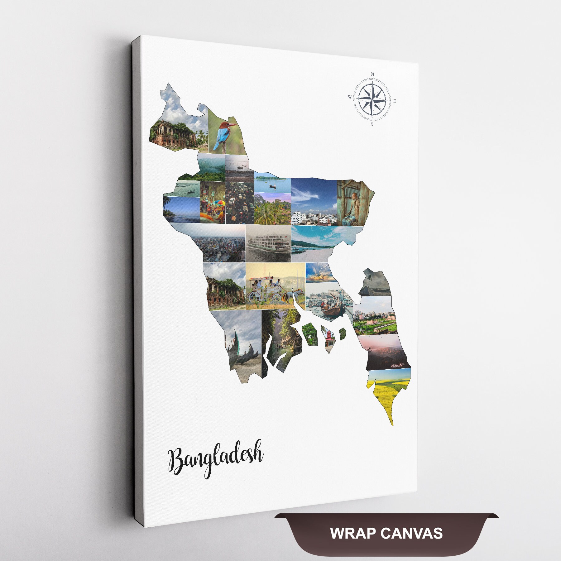 Bangladesh Map, Bangladesh Decor, Bangladesh Wall Art, Bangladesh ...