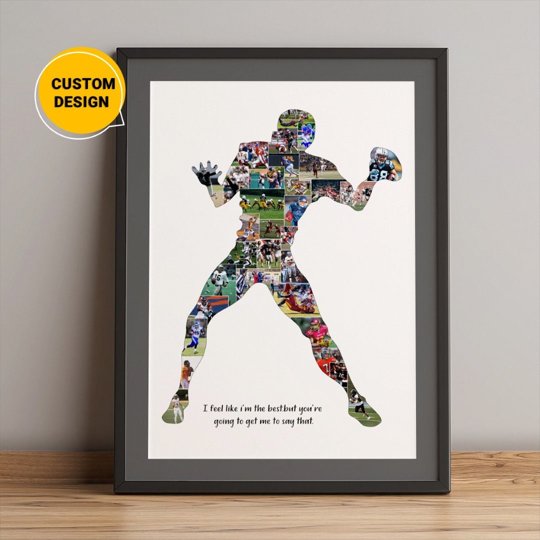 Personalized Rugby Photo Collage, Rugby Coach Gift, Rugby Player Gift ...