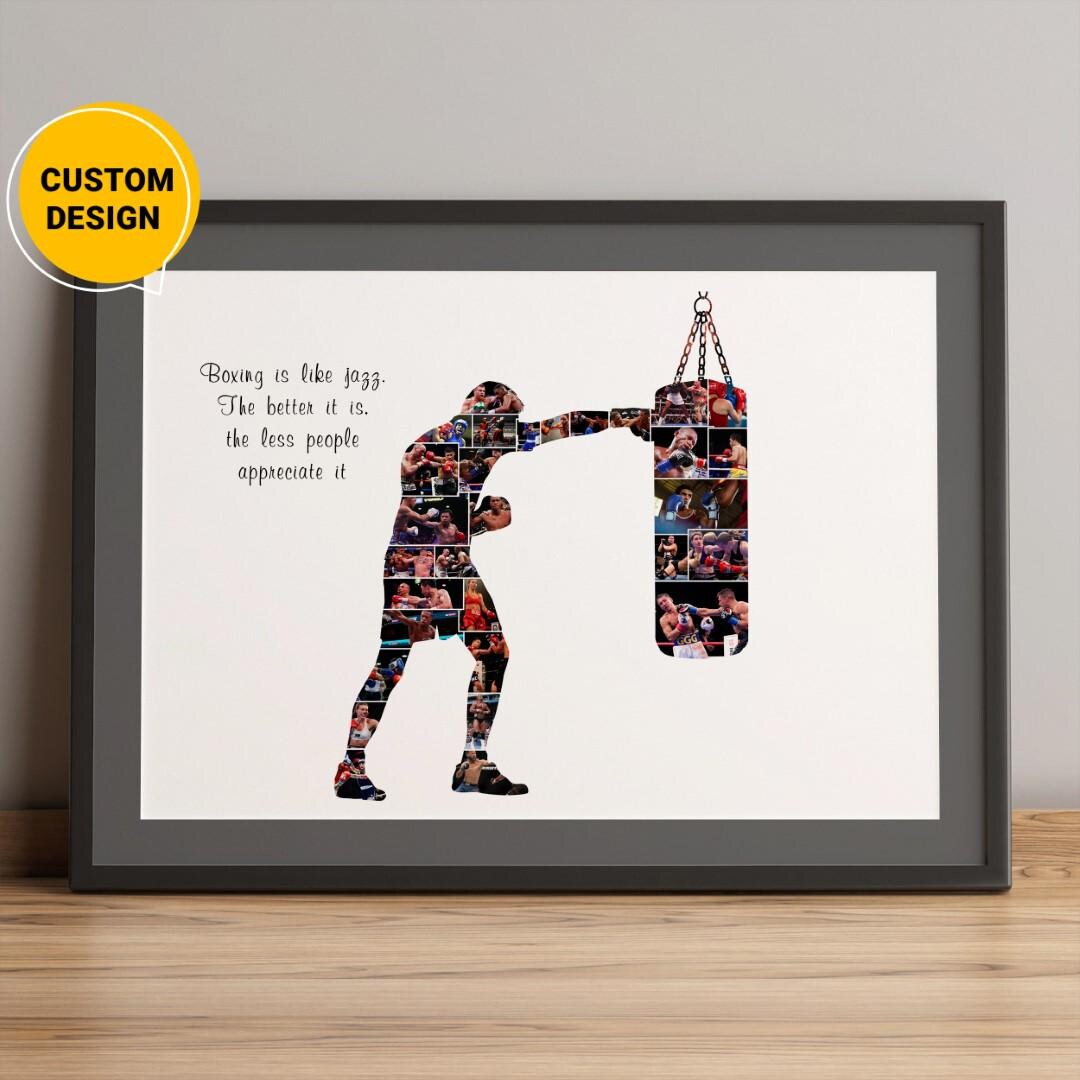 Personalized Boxing Photo Collage, Boxing Gifts for Men, Boxing Coach ...