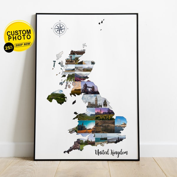 United Kingdom Map - Etsy