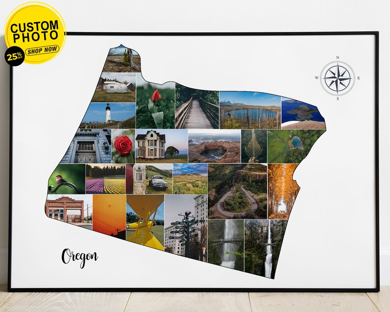 Oregon Map Oregon Map Art Oregon Wall Decor Map of Oregon - Etsy