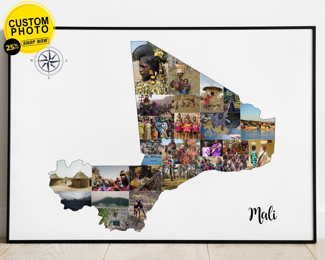 Mali Map, Mali Country, Mali Art, Mali Poster, Mali Print, Mali Decor ...