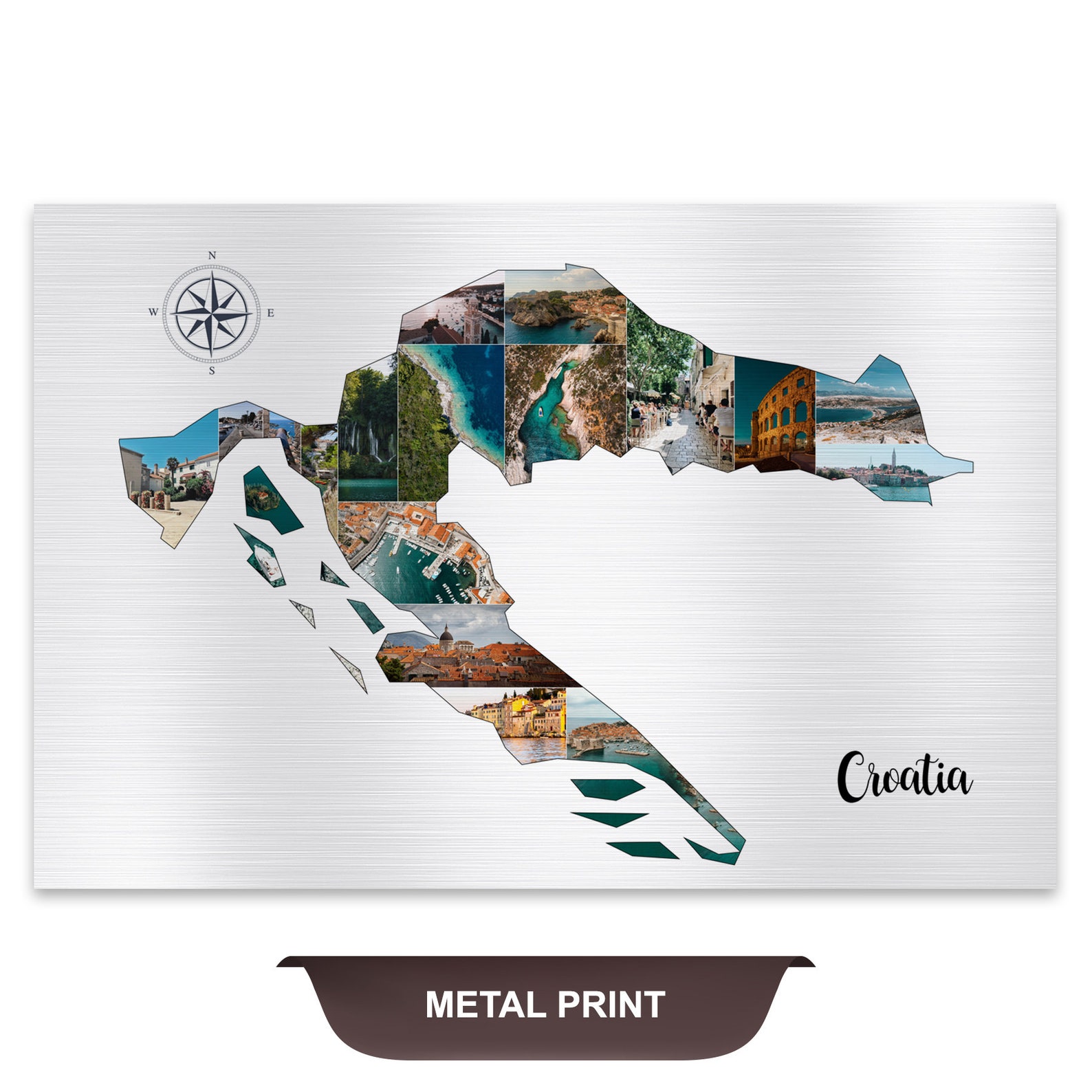 Travel Posters Croatia Croatia Frame Croatia Map Frame - Etsy