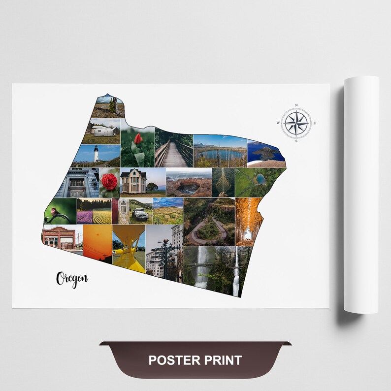 Oregon Map Oregon Map Art Oregon Wall Decor Map of Oregon - Etsy