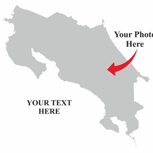Personalized Map of Costa Rica, Photo Collage Gifts Map Costa Rica ...