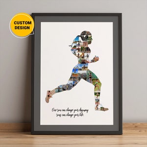 Personalized Photo Collage Runner, Running Coach Gift, Gifts for ...