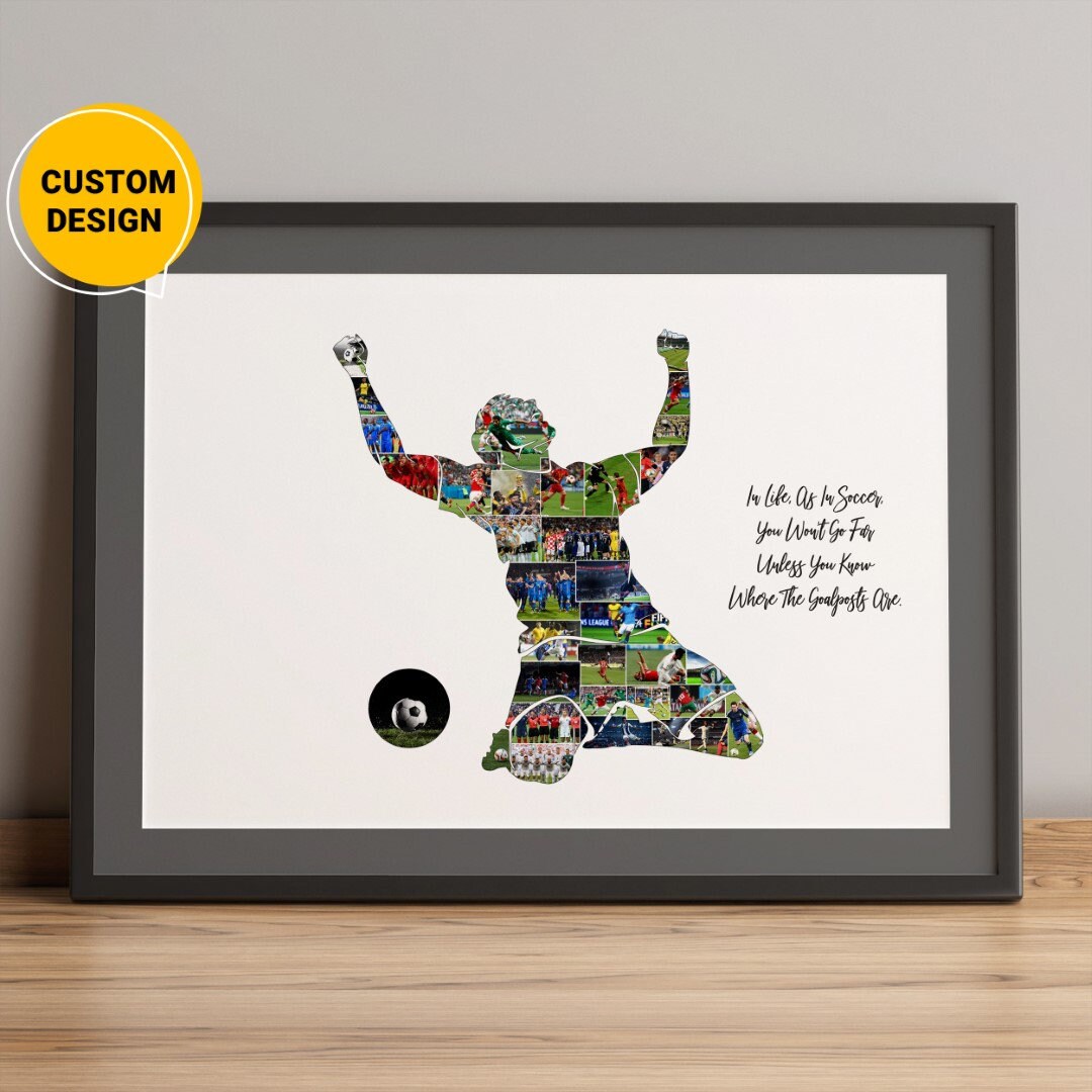 Custom Football Collage Gift, Football Photo Gifts, Gifts for Football ...