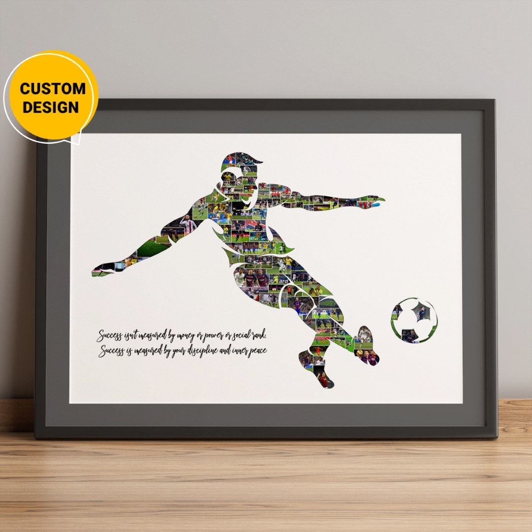 Custom Football Picture Collage, Football Coach Gift, Football Gifts ...