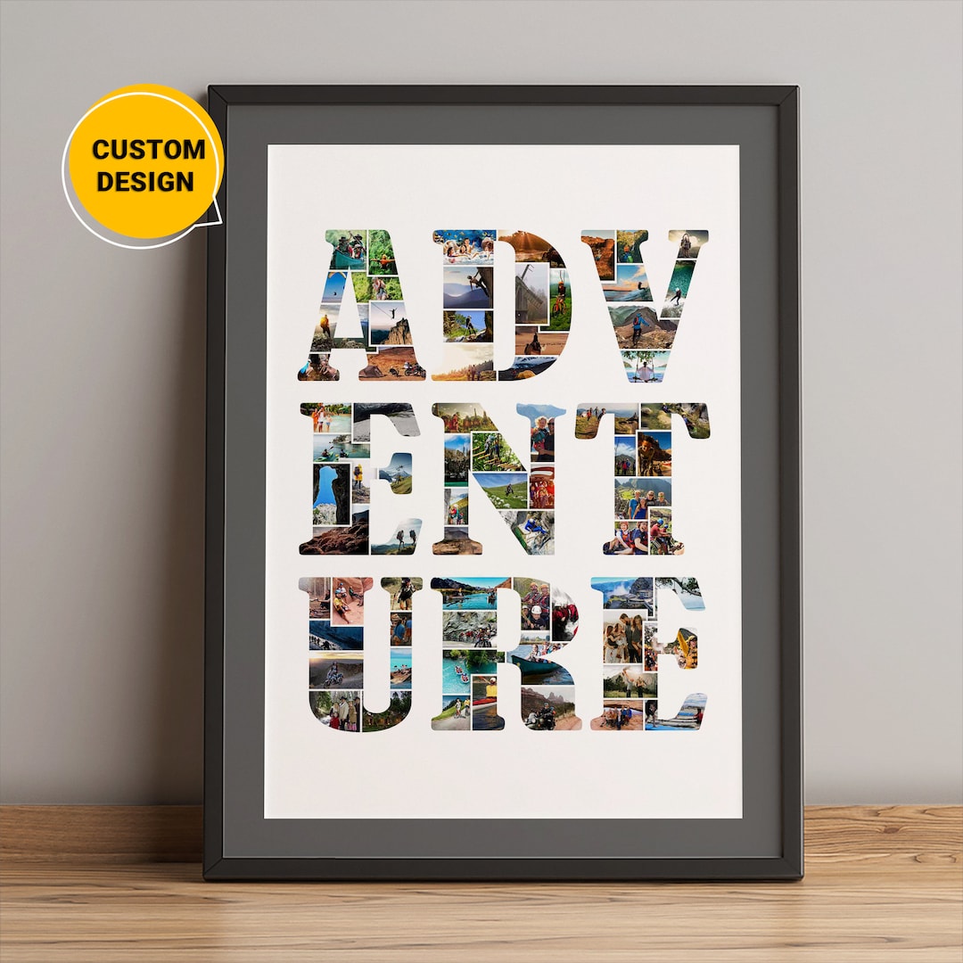 Custom Adventure Gifts, Letter Photo Collage Gifts for Adventurers ...