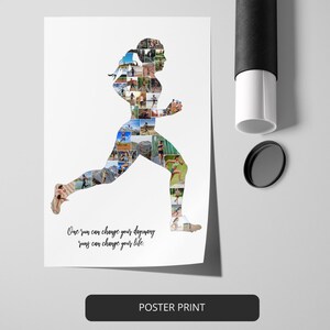 Personalized Photo Collage Runner, Running Coach Gift, Gifts for ...