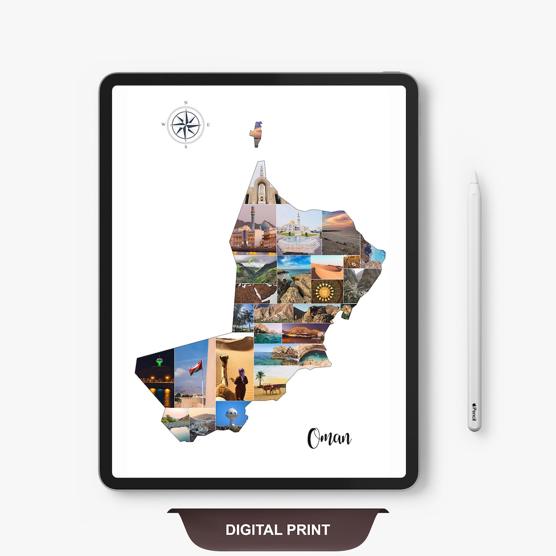 Oman, Oman Map, Oman Map in Watercolor, Oman Watercolor Map, Oman Map ...