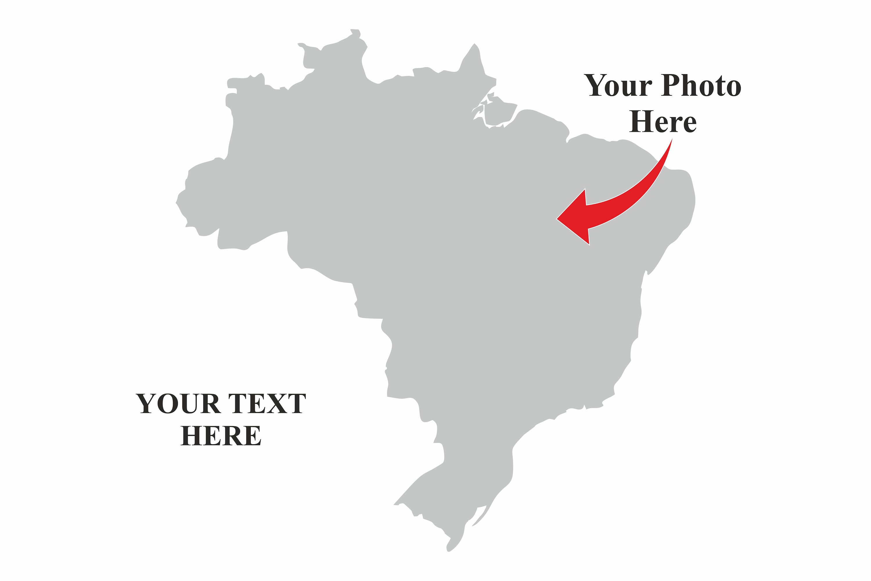 Personalized Brazil Map, Photo Collage Map of Brazil, Brazil Country ...