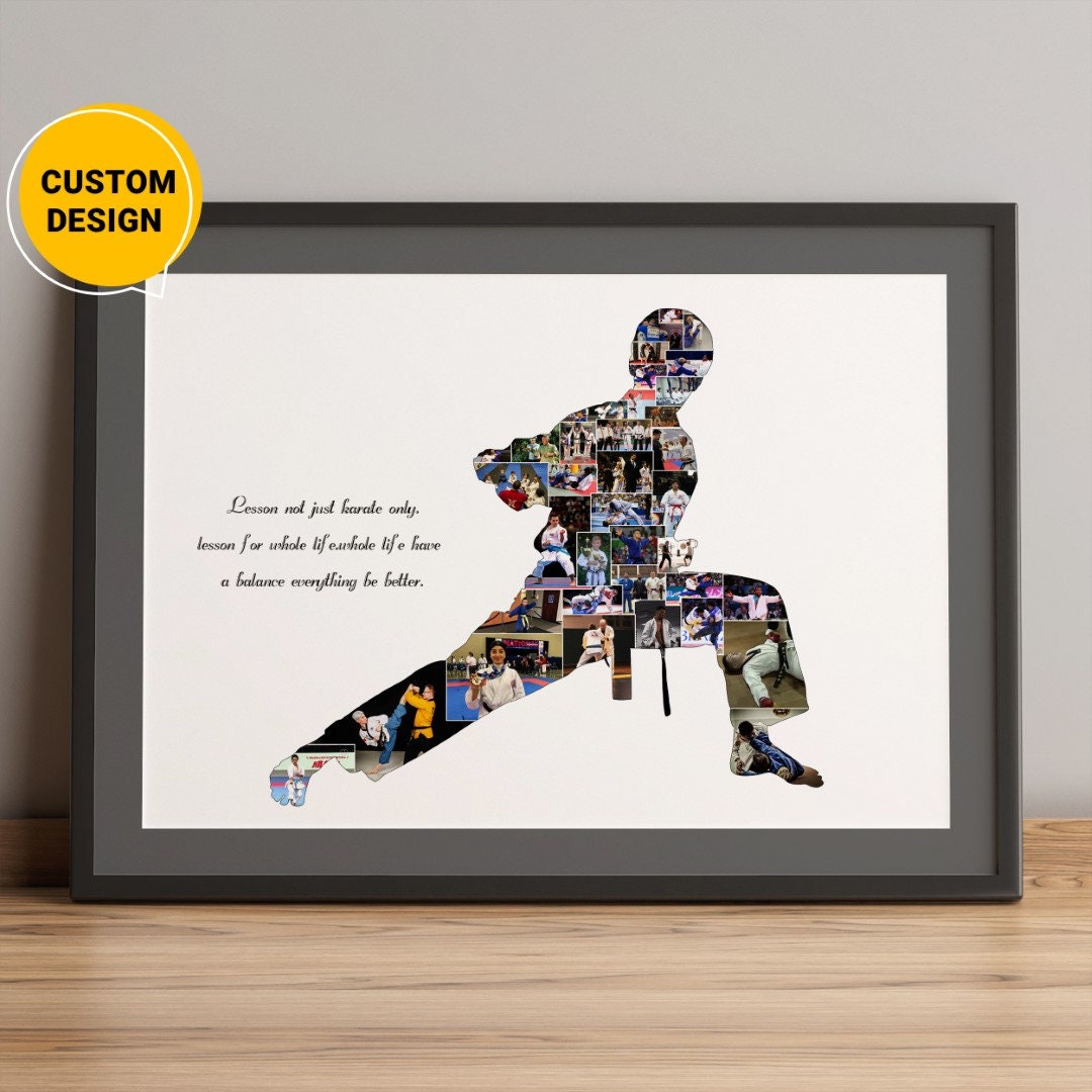 Custom Karate Photo Collage, Karate Coach Gift, Karate Christmas Gifts ...