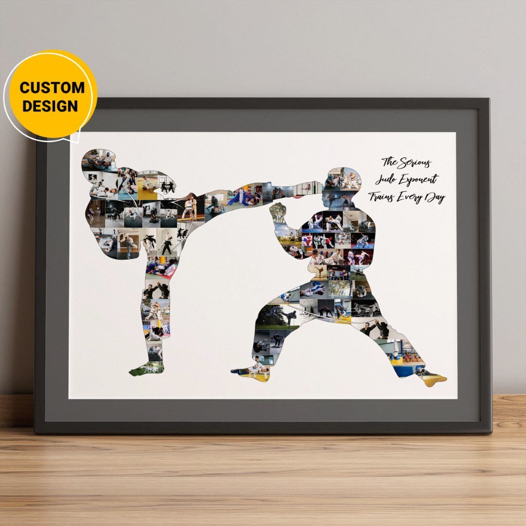 Custom Karate Photo Collage, Karate Coach Gift, Karate Gift for Him ...