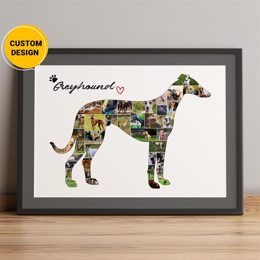 Custom Italian Greyhound Gifts, Photo Collage Italian Greyhound, Pet ...