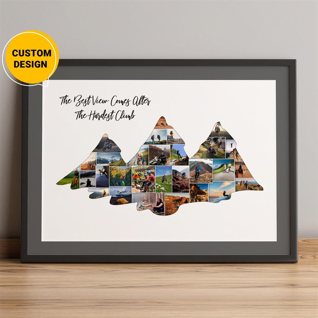 Custom Photo Collage Mountain Gifts, Unique Christmas Gifts, Unique ...