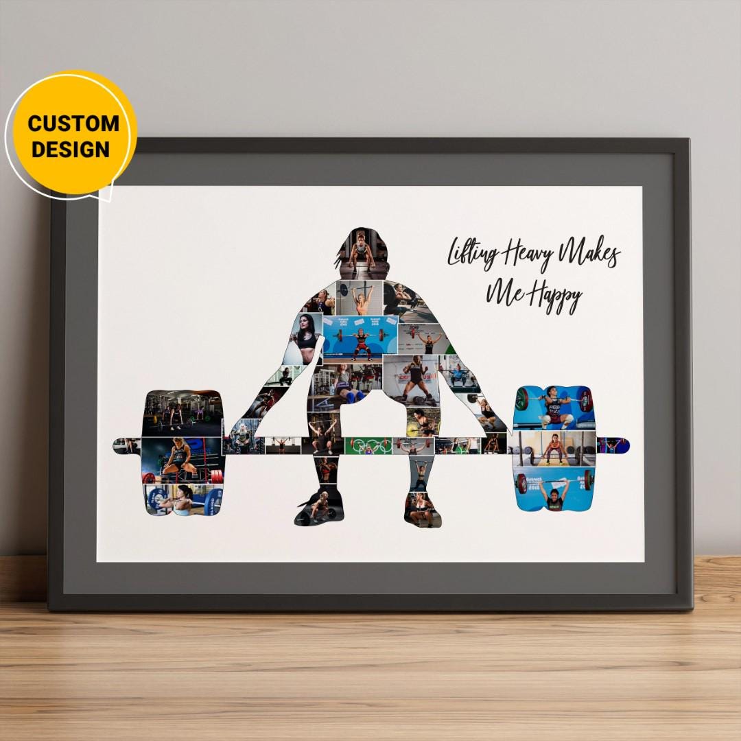 Personalized Collage Bodybuilder Photo, Bodybuilding Coach Gift ...