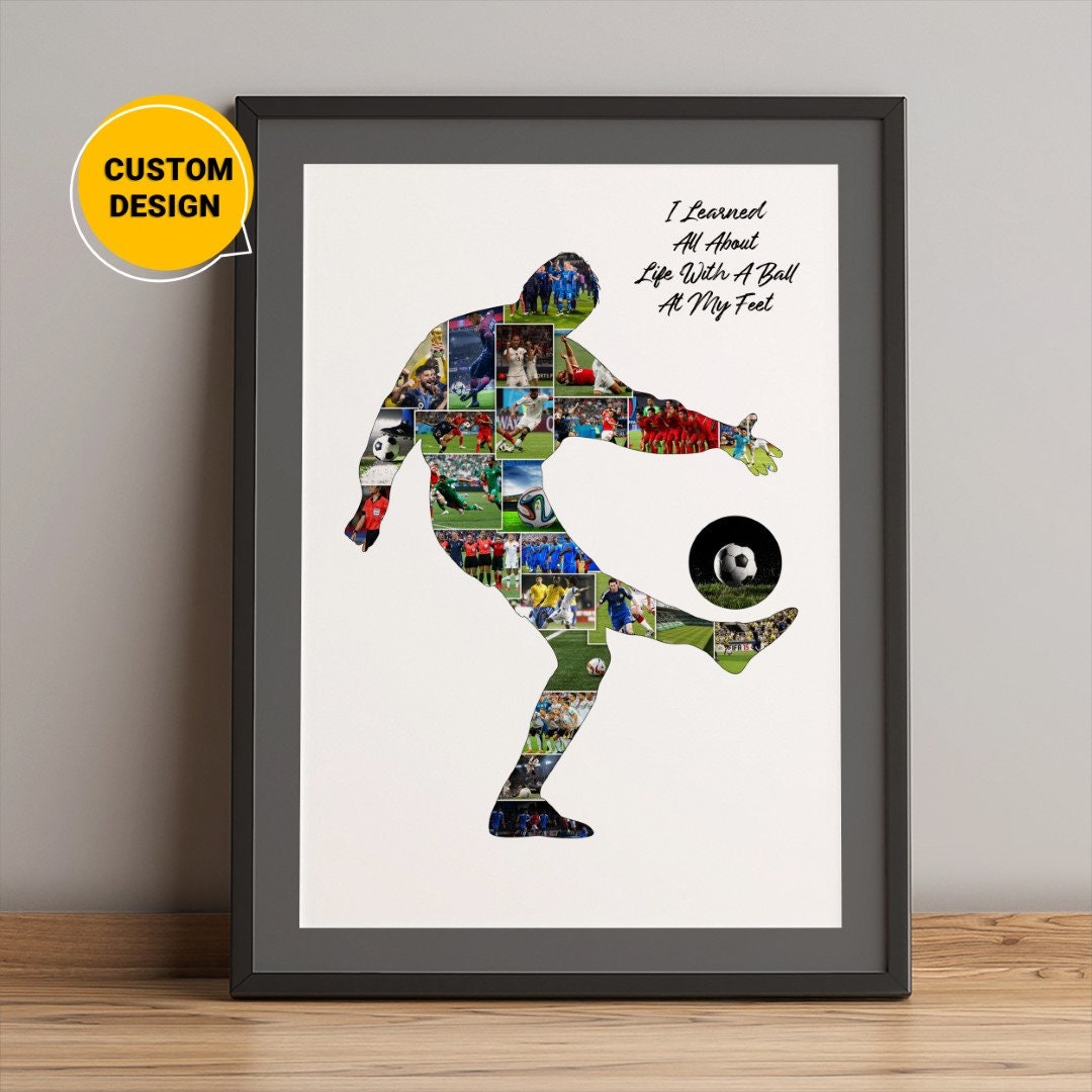 Custome Football Photo Collage, Football Coach Gifts, Gifts for ...