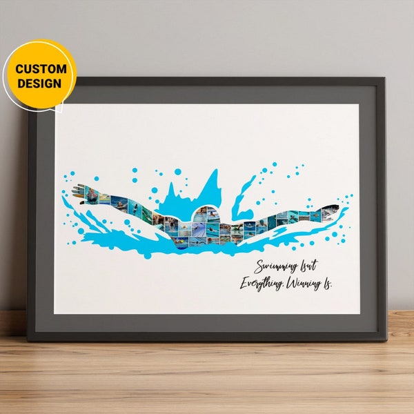 Swimming Photo Collage - Etsy