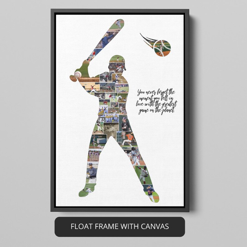 Custom Player Photo Collage, Baseball Coach Gifts, Baseball Photo Gift ...