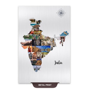 India Wall Print India Wall Art India Art India Map Canvas - Etsy