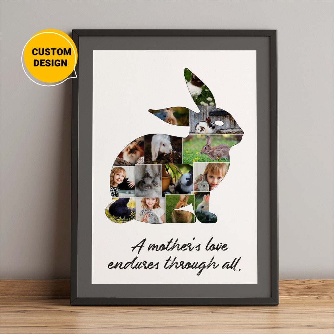 Personalized Bunny Rabbit Photo Collage Gifts, Gifts for Rabbit Lovers ...