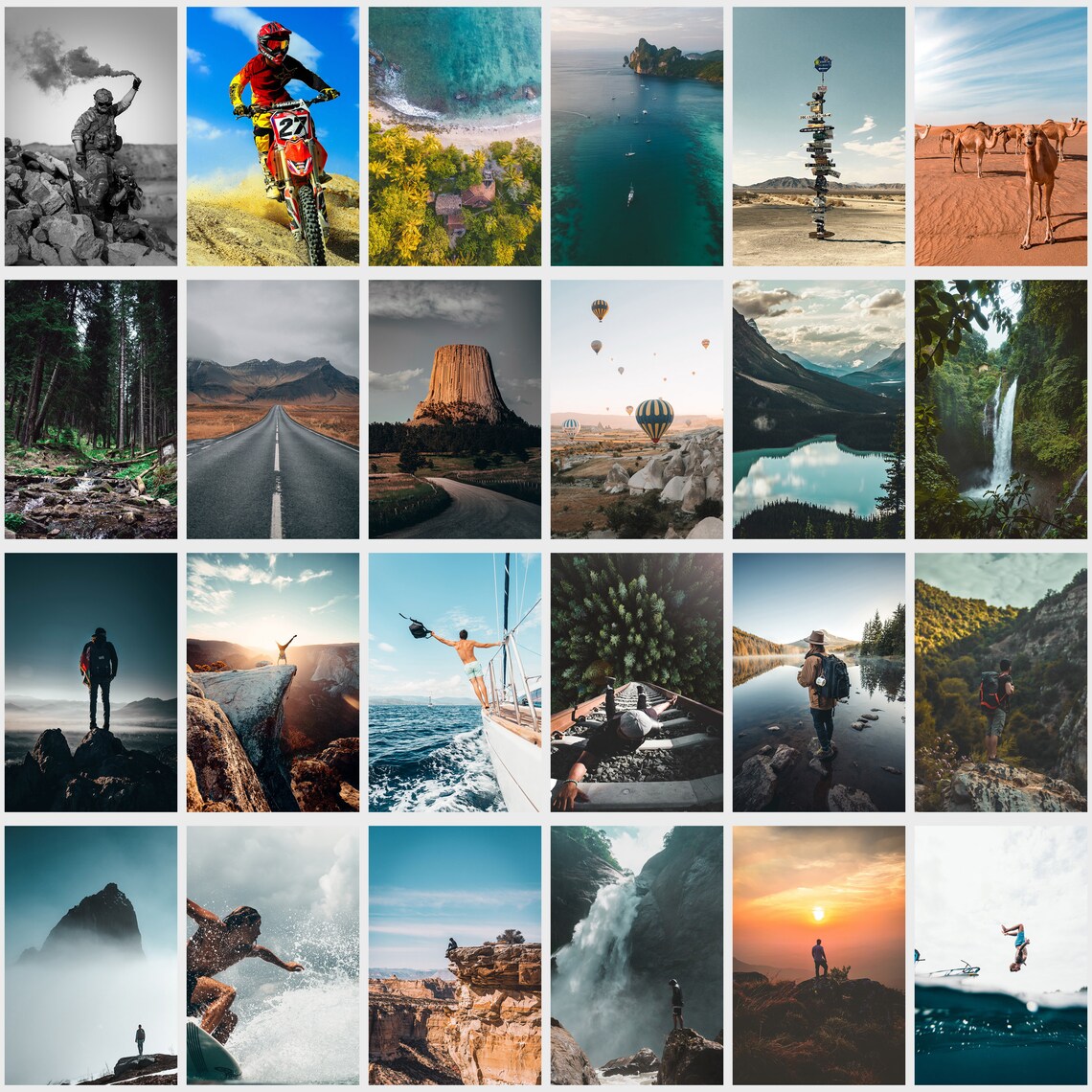 Adventure Photo Wall Collage Kit 50 Photos | Etsy