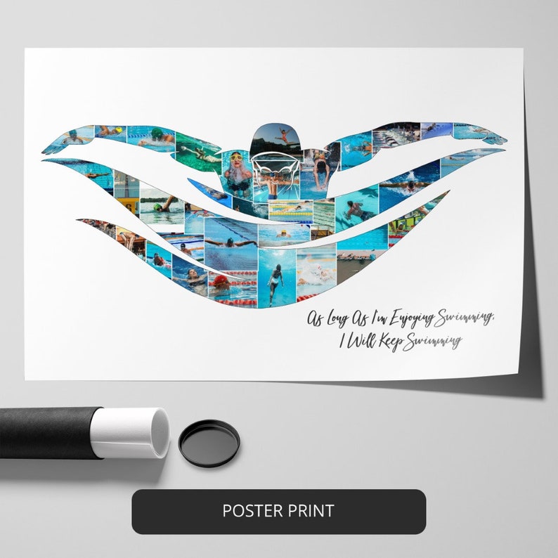 Professional Swimmer, Photo Collage Gift, Swimming Lover Gifts, Swim ...