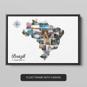 Personalized Brazil Map, Photo Collage Map of Brazil, Brazil Country ...