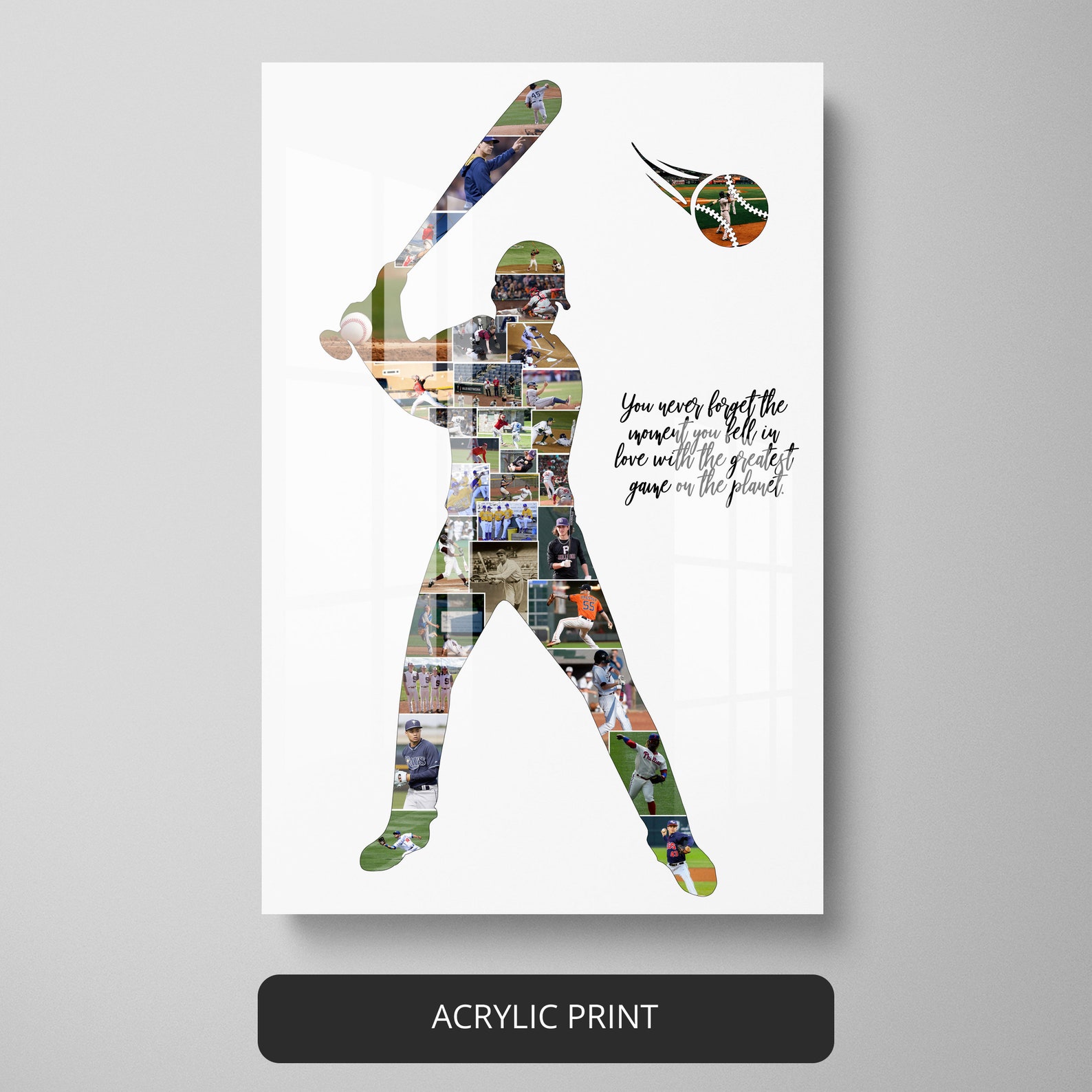 Custom Player Photo Collage, Baseball Coach Gifts, Baseball Photo Gift ...