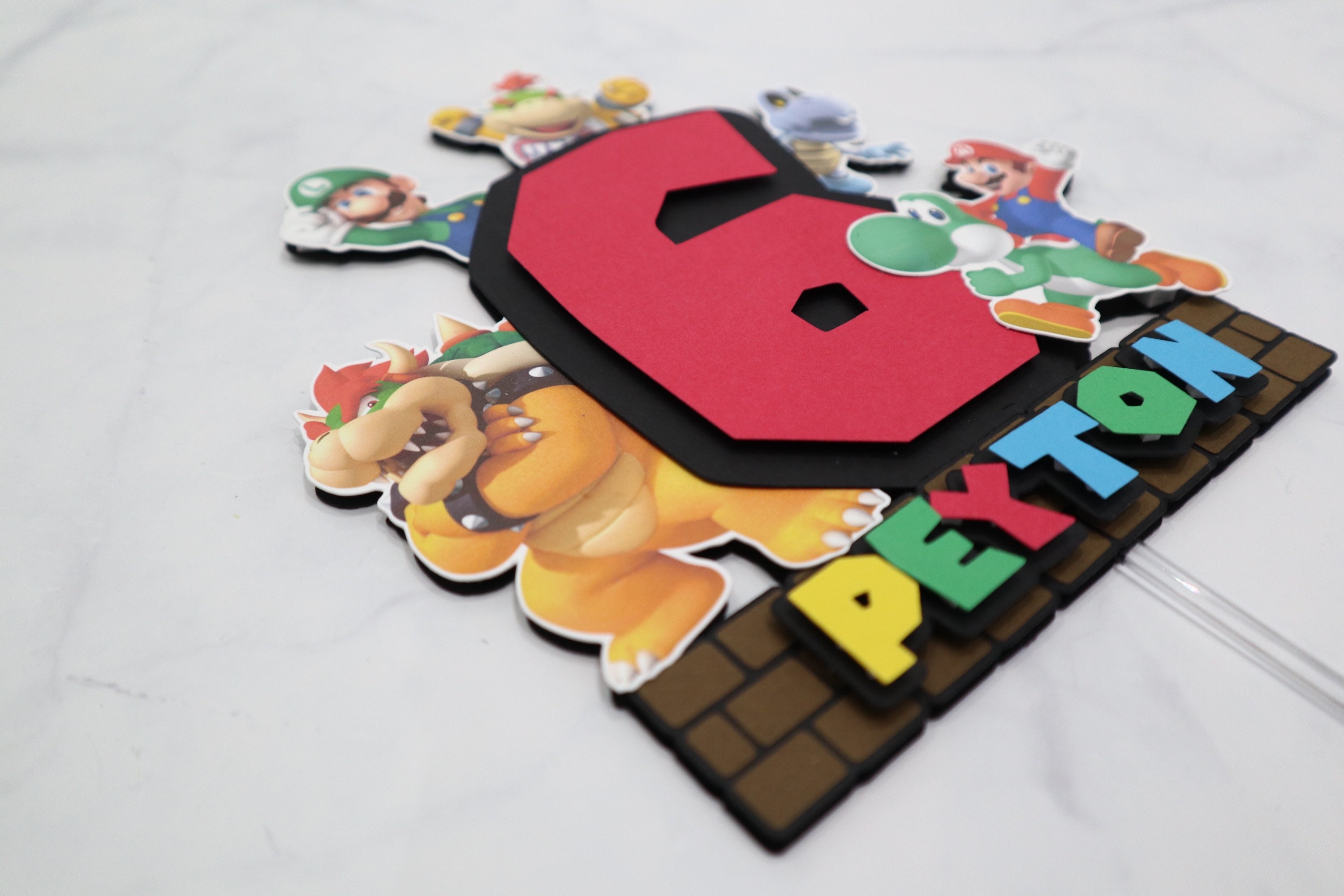 Super Mario Bowser Inspired Cake Topper Birthday Party | Etsy