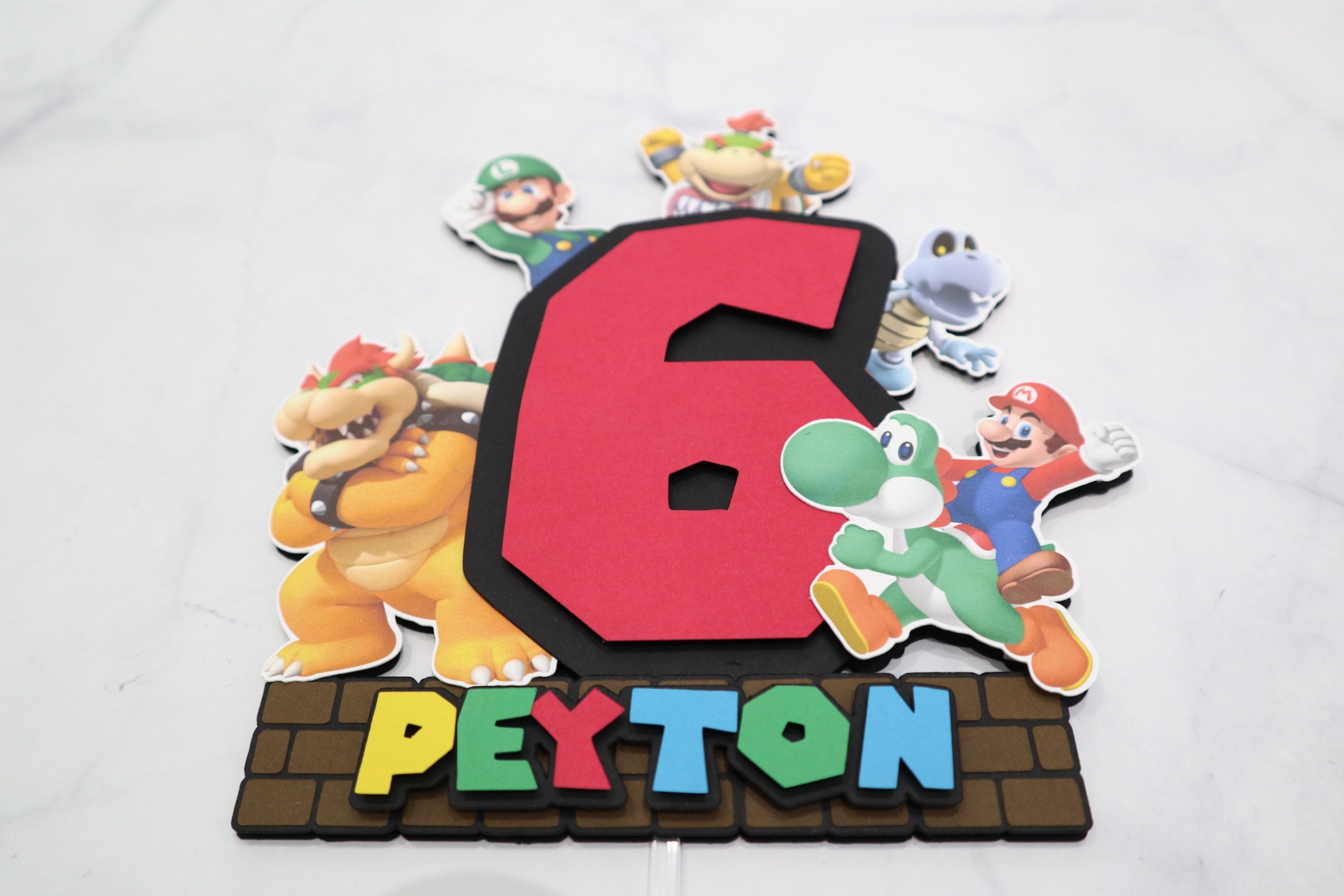 Super Mario Bowser Inspired Cake Topper Birthday Party | Etsy