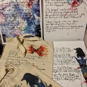 Poetry Print: A3 Magpie Life Original Watercolor and Poetry Print - Etsy