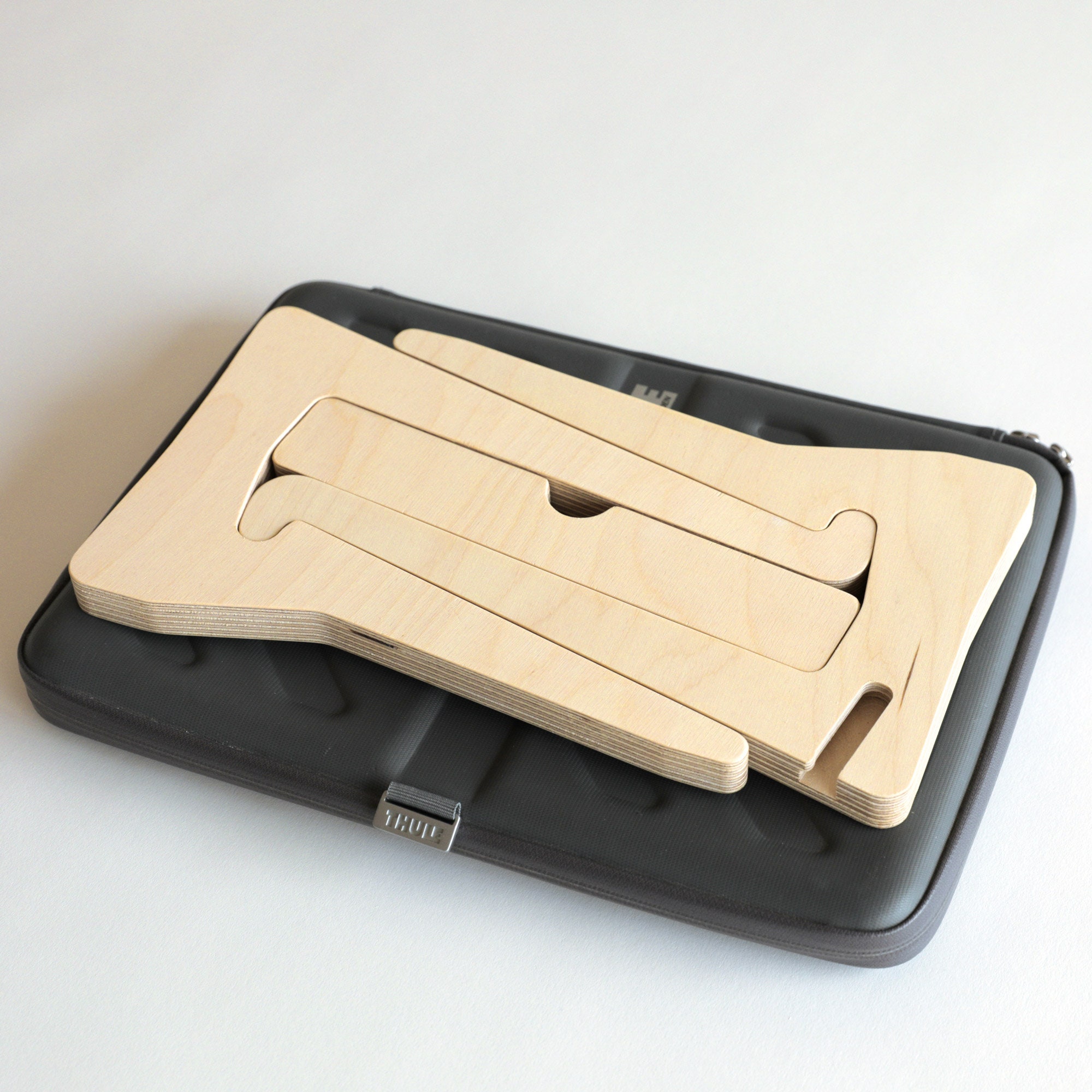 Wooden Laptop Stand : Foldable Notebook Desk Riser Made in Plywood ...