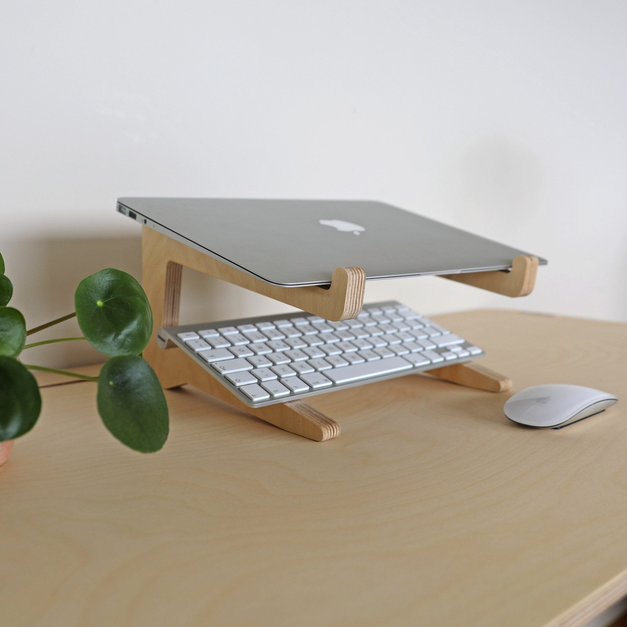 Wooden Laptop Stand : Foldable Notebook Desk Riser Made in Plywood ...