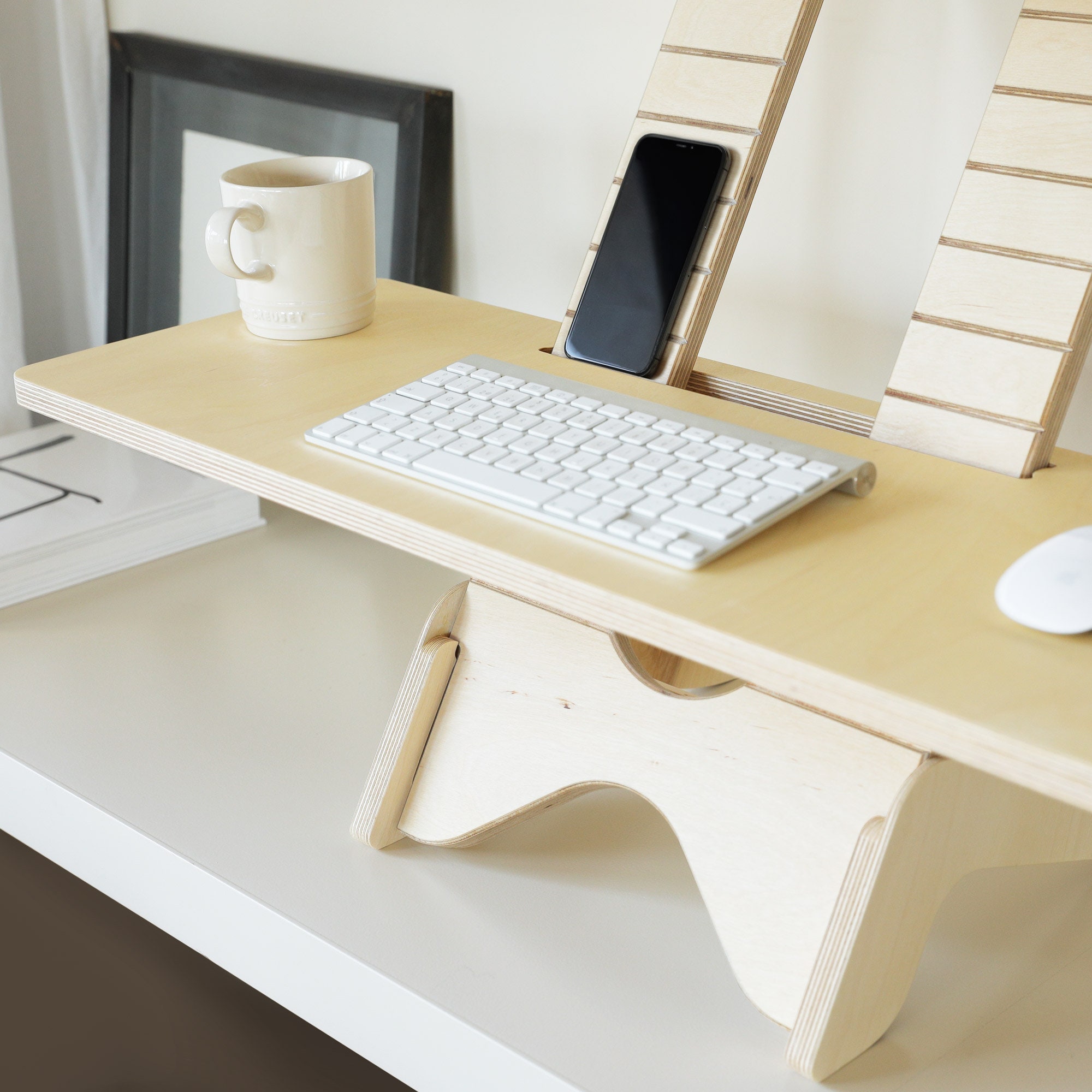 Standing Desk MINO Height Adjustable Stand Desk Converter, Handmade ...