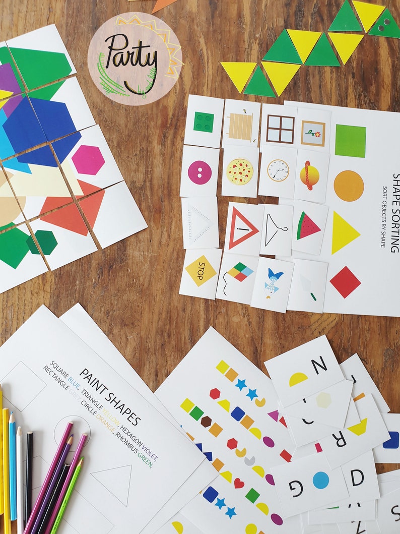 Scavenger Hunt Children Acitvities SHAPES Quiz Instant Download - Etsy