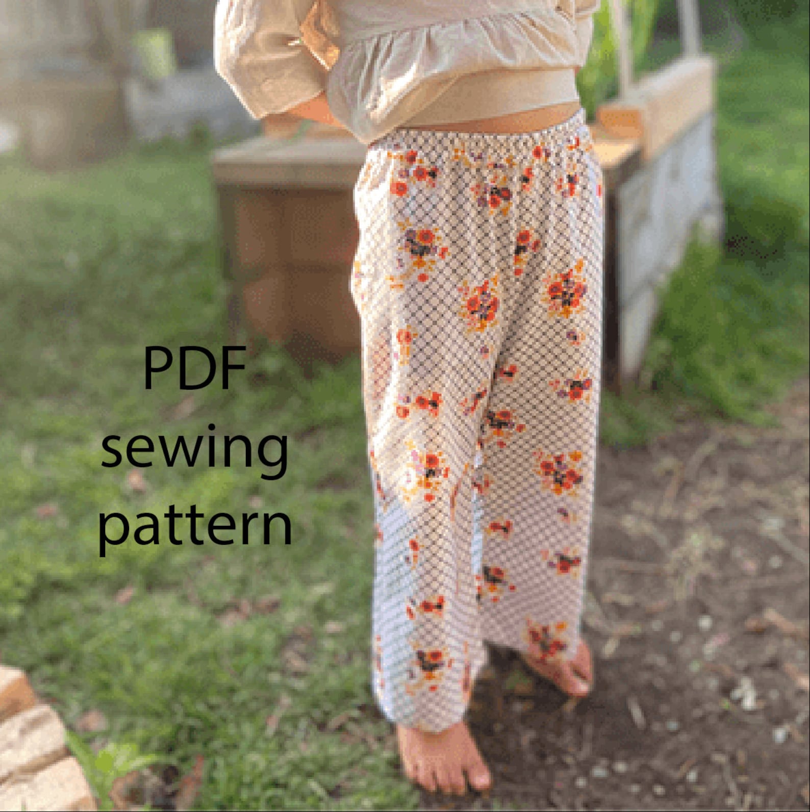 Girls Pant- PDF Pattern, Sewing Pattern, Sew for Girls, Pdf Pattern ...