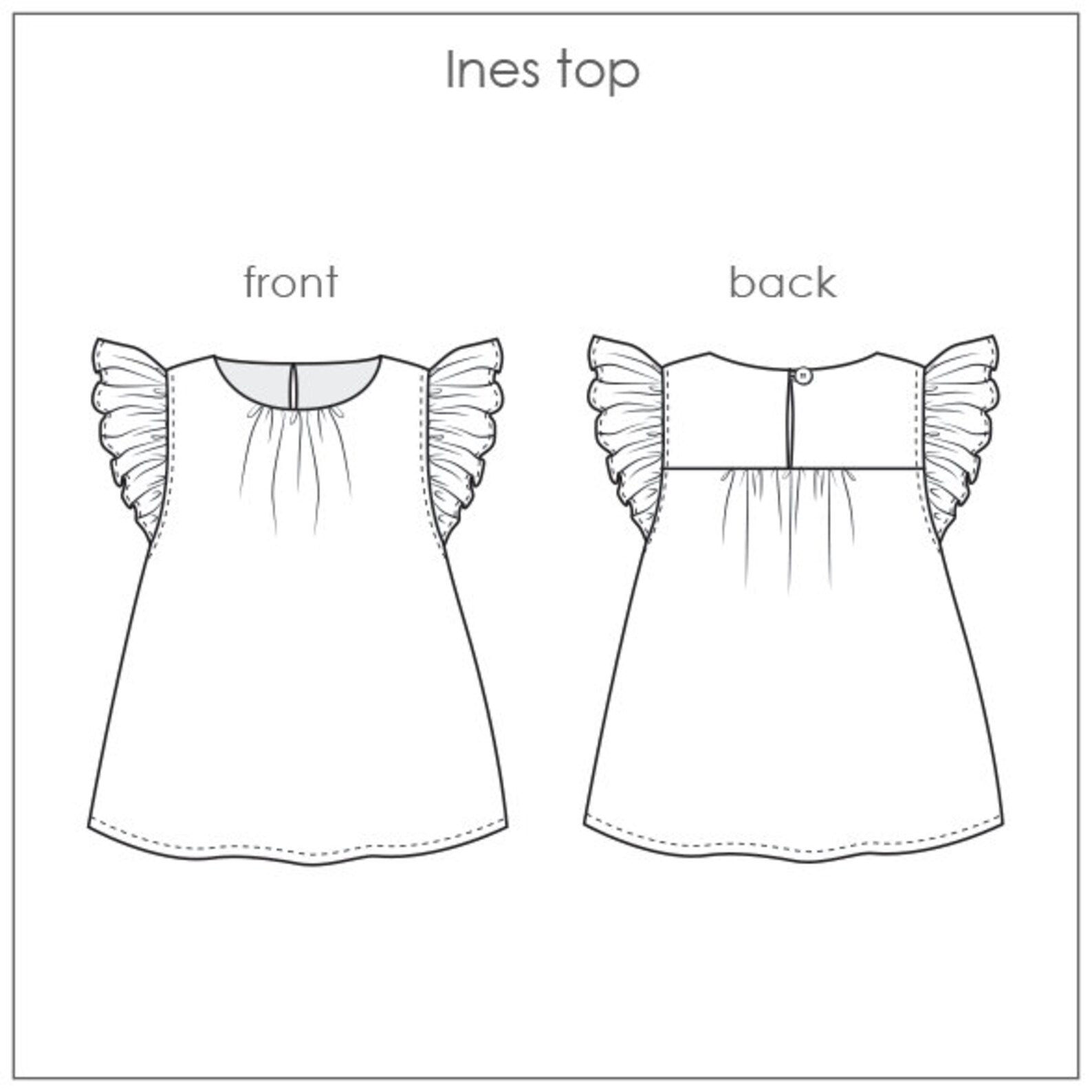 Girls Top PDF Pattern, Sewing Pattern for Girls, Sewing Pattern for ...