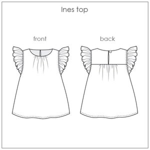 Girls Top - PDF Pattern, Sewing Pattern for Girls, Sewing Pattern for ...