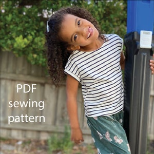 Girls Knit Top- PDF Pattern, Sewing Pattern for Girls, Sewing Patterns ...